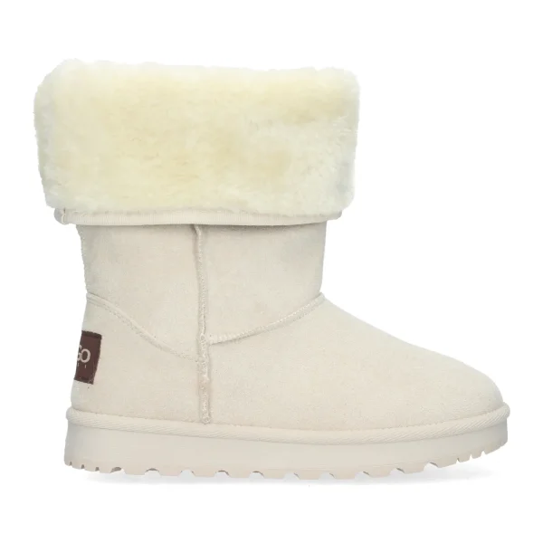 Botas Beige Planas Mujer Nyssa 001 - Zapatillas, Botas y Calzado ...